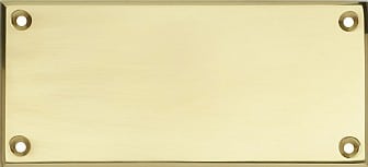 Dørskilt blank messing 120 x 55 mm - 24skilte.dk